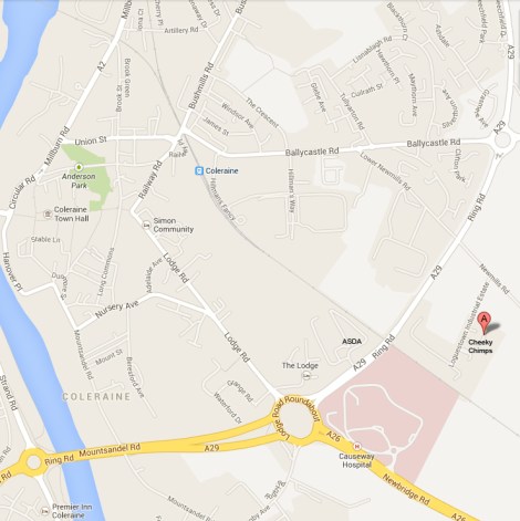 Contact and Location | Cheeky Chimps Coleraine!